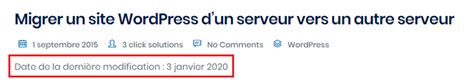 Comment ajouter la date de dernière modification dans un article 3 Click Solutions
