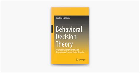 ‎behavioral decision theory em apple books