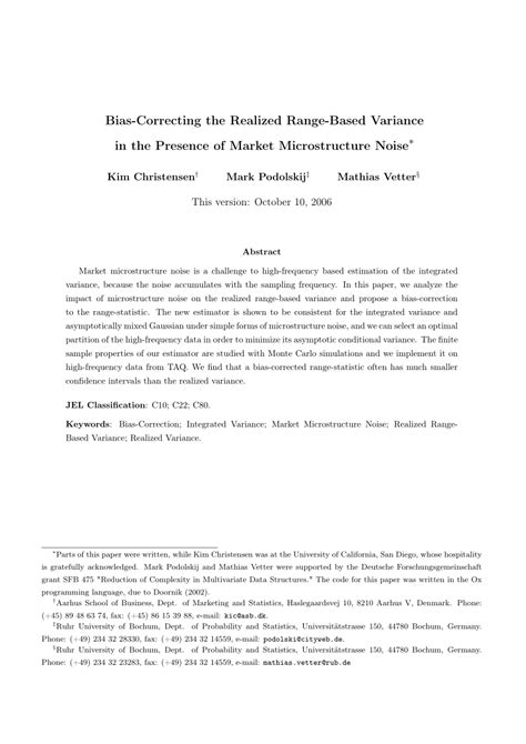 pdf bias correcting the realized range based variance in the presence