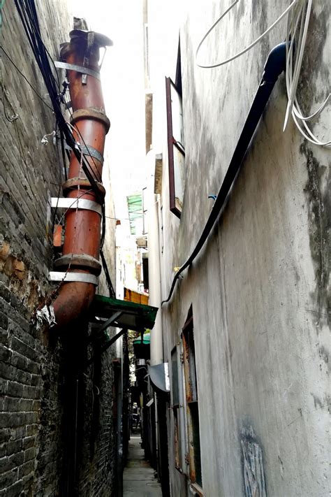 무료 이미지 파이프 늙은 오래된 집 골목 Old Alley 광저우 중국 노년 목재 이웃 정면 도로 시티