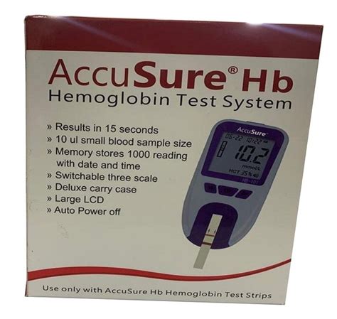 Manual Accu Sure Hb Hemoglobin Test System At ₹ 3500box In Agra Id