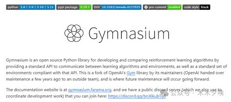 Gymnasium,一个有趣的python库 极客之音 Gymnasium,一个有趣的python库 极客之音