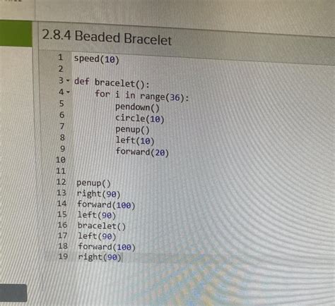 Codehs Python 284 Beaded Bracelet Rcodehspythonanswers