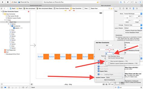 Swift How To Add Equal Spacing And Equal Width For Button In Ios Auto
