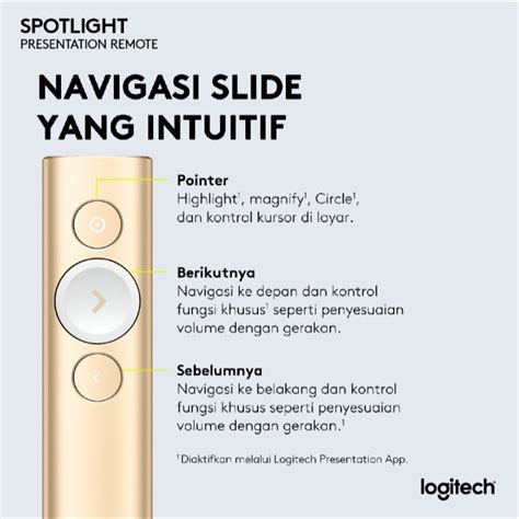 Jual Logitech Spotlight Presentation Remote Wireless Pointer Original