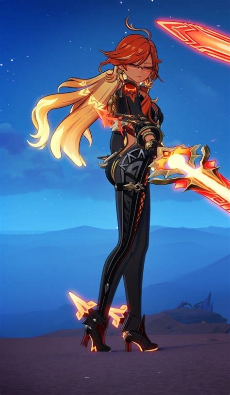 Mauvika Pyro Archon Character Art Impact Character