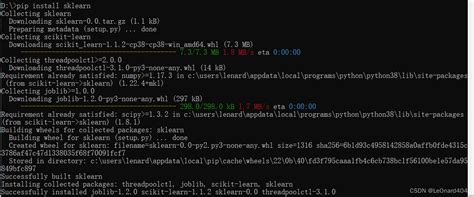 【sklearn安装】win10python3适用于初学者windows安装sklearn Csdn博客