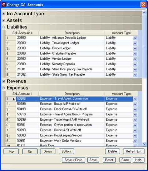 G L Acct Change And Delete