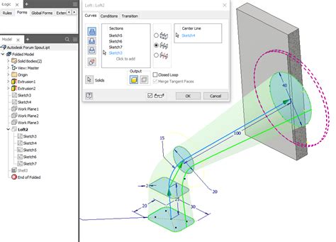 solved trying to model curved spout autodesk community