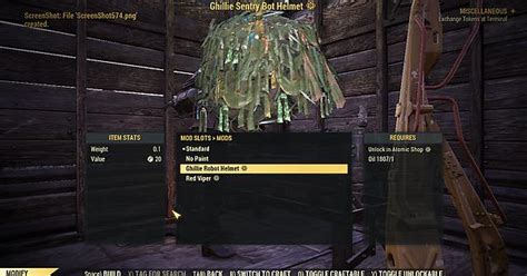 Fallout 76 Sentry Bot Helmet Mods Album On Imgur