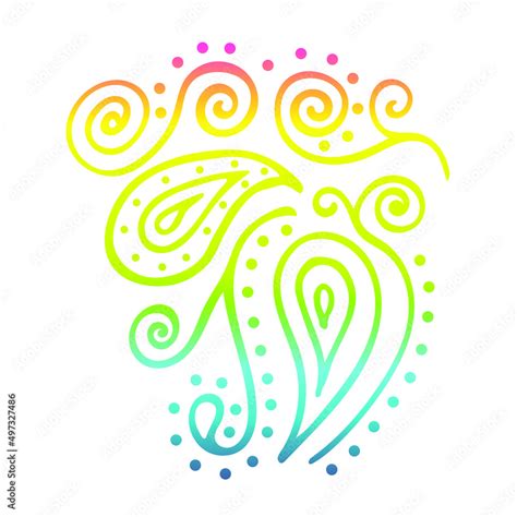 Hand Drawn Curly Pattern White Background Doodle Vector Illustration