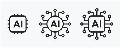 Artificial Intelligence Ai Processor Chip Icon Symbol Ai System Icon Illustration 45937560