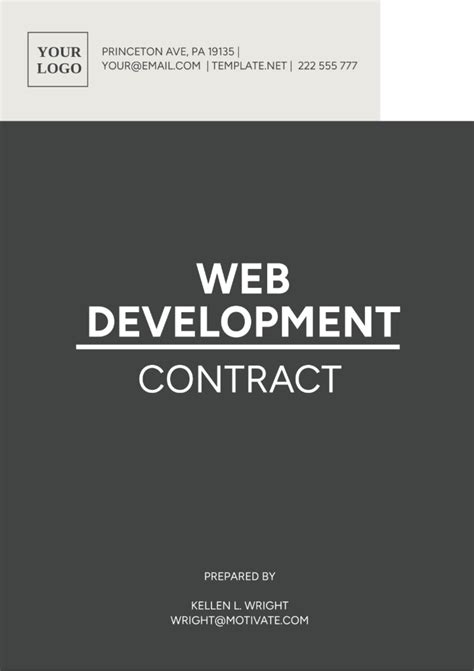 Free Web Developer Contract Template To Edit Online