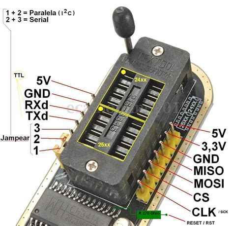 Programator Pamięci Bios Mx25l6405 W25q64 Usb Programator Ch341a