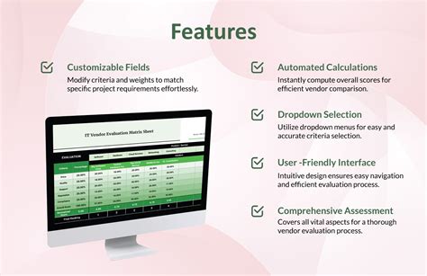 IT Vendor Evaluation Matrix Sheet Template In Excel Google Sheets Download Template Net