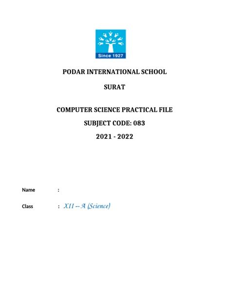 Demo Project Class 12 Cs Pdf Software Computer Science