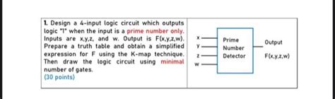 solved output 1 design a 4 input logic circuit which