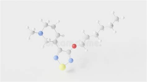 Xanomeline Molecule 3d Molecular Structure Ball And Stick Model Structural Chemical Formula