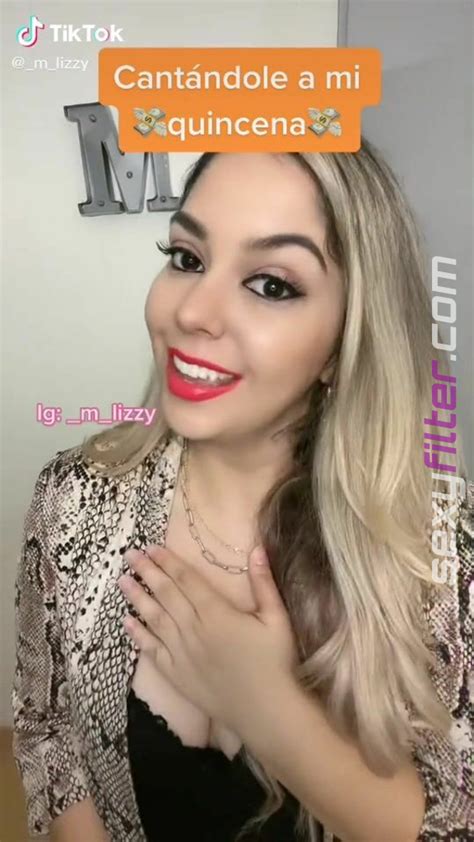 Cute Lizz Shows Cleavage In Black Crop Top