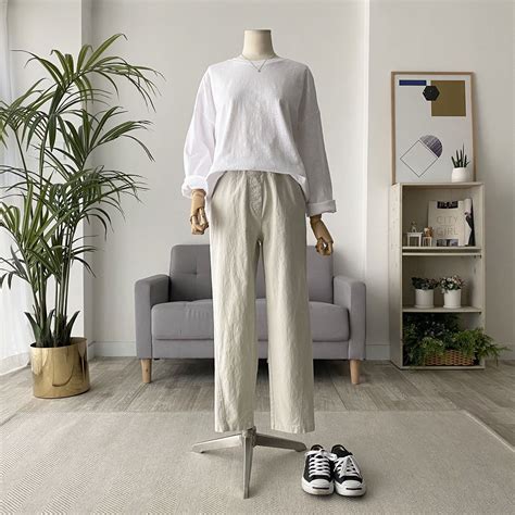 [주문폭주💜s M L] 편안한👍🏻 스판 면 밴딩 봄 여름 일자 9부 여자 여성 팬츠 바지 긴바지