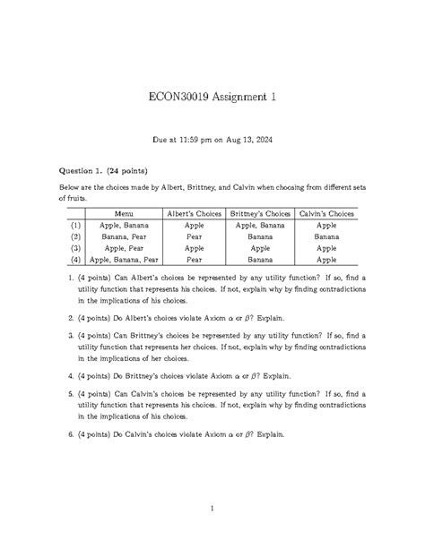 assignment 1 2024 econ30019 assignment 1 due at 11 59 pm on aug 13
