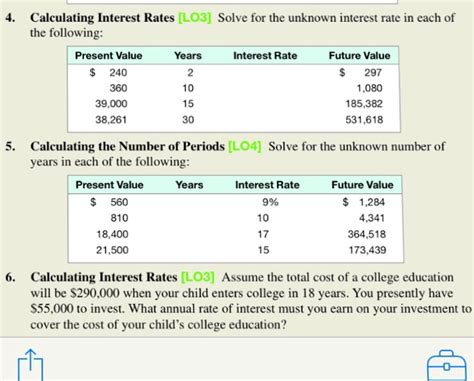 solved calculating interest rates [lo3] solve for the