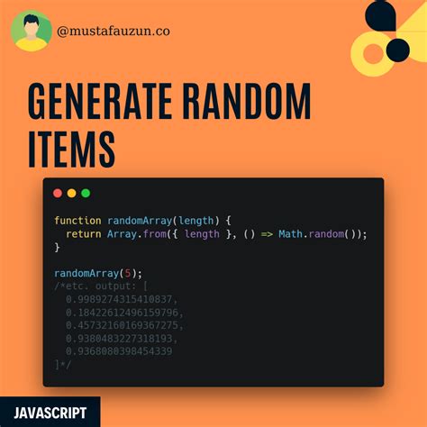 Javascript Generate Random Items Mustafa Ateş Uzun Blog