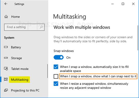 Iggugl Blogg Se Snap Assist Setting In Windows