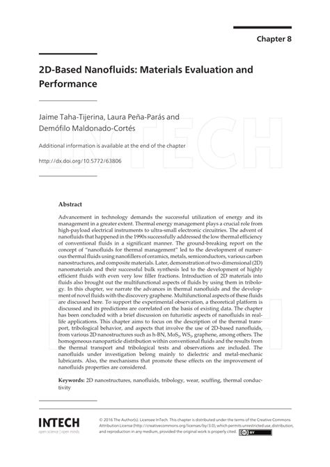 Pdf Two Dimensional Materials Synthesis Characterization And