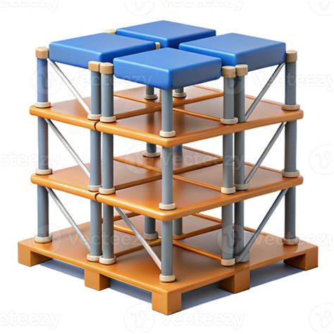 3d Illustration Of Modular Cube Structure 53811456 Png
