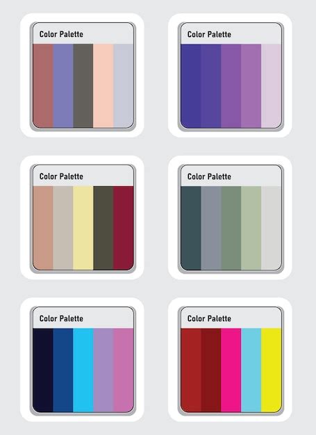 Conjunto De Paleta De Colores Vectoriales Vector Premium