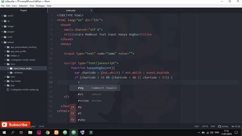 cara membuat text input hanya angka allow only numbers atau khusus