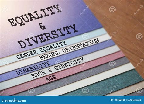 Equality And Diversity Gender Sexual Orientation Race Ethnicity