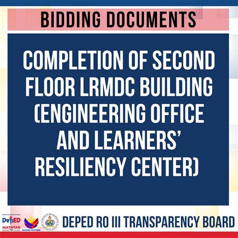 Bidding Documents 𝐂𝐨𝐦𝐩𝐥𝐞𝐭𝐢𝐨𝐧 Deped Regional Office Iii Facebook