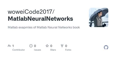 Github Woweicode Matlabneuralnetworks Matlab Exapmles Of Matlab Neural Networks Book