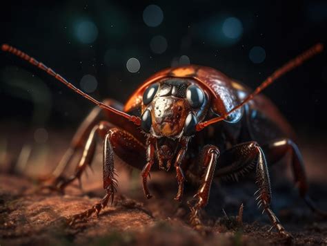 Premium Ai Image Cockroach Close Up Portrait Created With Generative Ai Technology