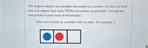 The Diagram Depicts One Possible Microstate For A System If A Box Can Hold Only One Sphere How
