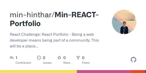 github min hinthar min react portfolio react challenge react