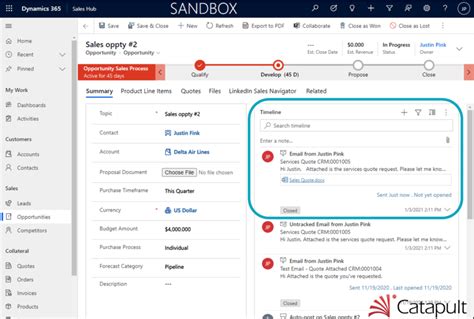 Dynamics Sales Email Engagement