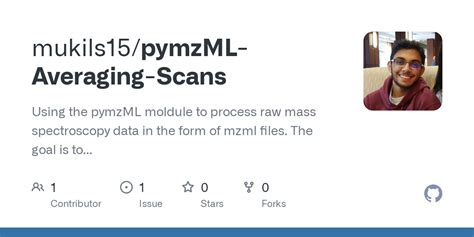 Github Mukils15pymzml Averaging Scans Using The Pymzml Moldule To Process Raw Mass