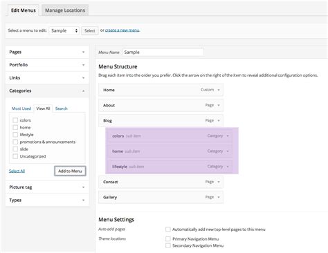 How To Set Up A Wordpress Menu Fancy Girl Designs