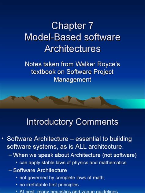 chapter7 modelbasedsoftwarearchitectures download free pdf software