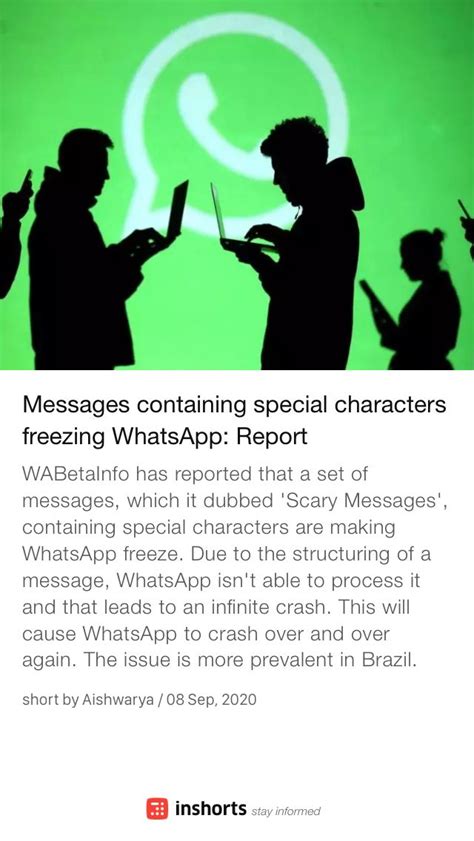 Messages Containing Special Characters Freezing Whatsapp Report