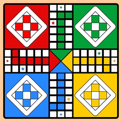 Ludo Board Game Template Premium Vector