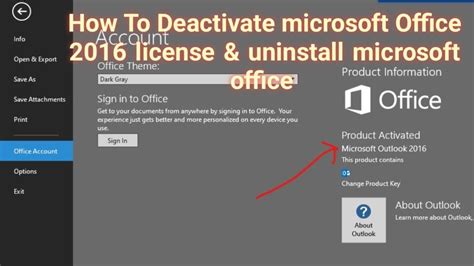 Deactivate Microsoft Office 2016 Product Key Vhktx