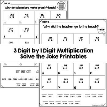 Digit By Digit Multiplication Printables By Rosie S Superstars