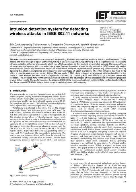 Pdf Intrusion Detection System For Detecting Wireless Attacks In Ieee 80211 Networks