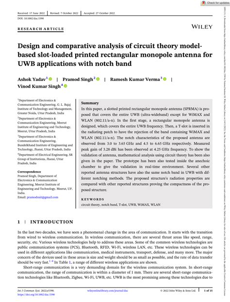 Pdf Design And Comparative Analysis Of Circuit Theory Model‐based Slot‐loaded Printed