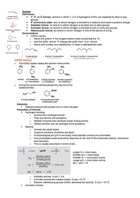Amines Definition Reaction And Pathways Amines Definitions 1 2 Or 3 Amines Amines