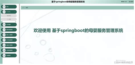 java php node js python基于springboot的母婴服务管理系统【2024年毕设】 csdn博客